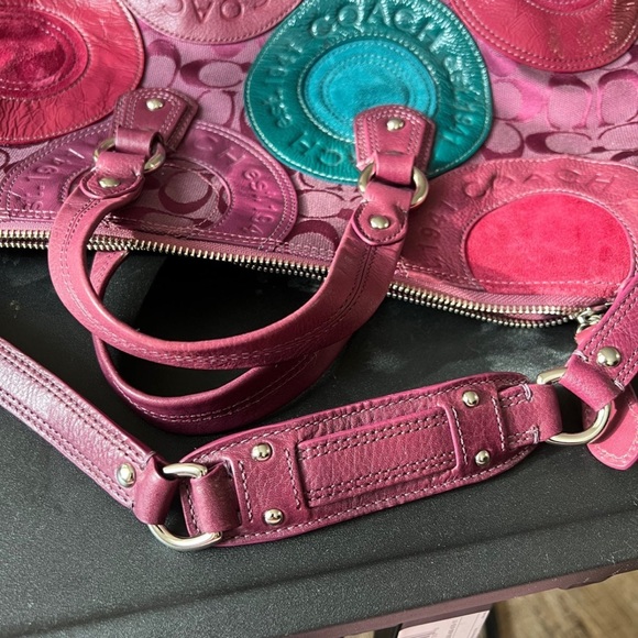 Coach | Bags | Coach Madison Berry Purple Shoulder Purse | Poshmark